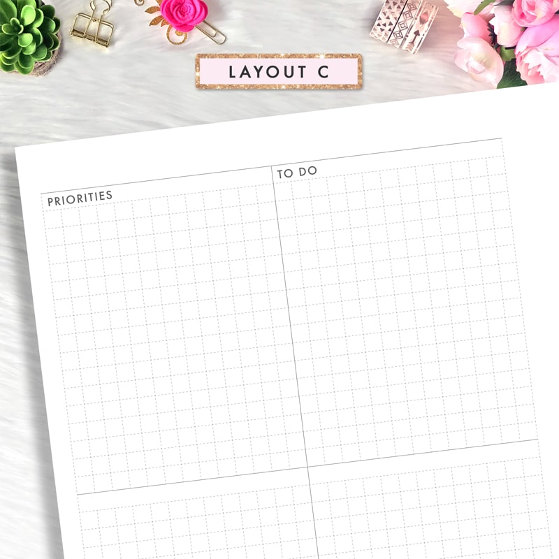 Calendars & Planners Paper & Party Supplies List Tracker Insert Digital ...