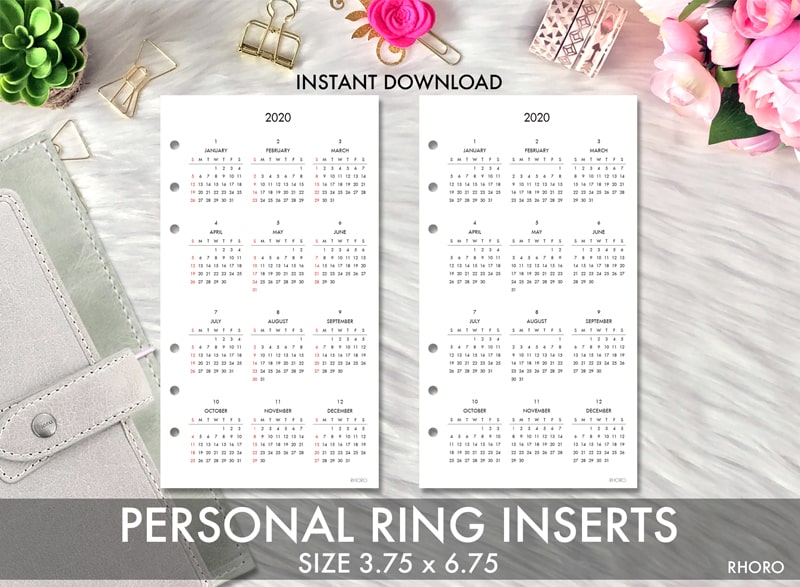 Weekly Dashboard Layout C - Personal Ring / TN Planner Printable ...