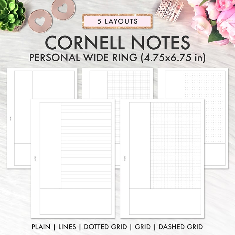 2 Printable Planner Insert A5 Structured Notes Bundle No A5 Minimal ...